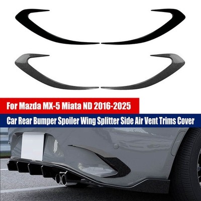 NEW Carbon Look Rear Side Spoiler Air Vent Trims For 2016-25 Mazda MX-5 ...