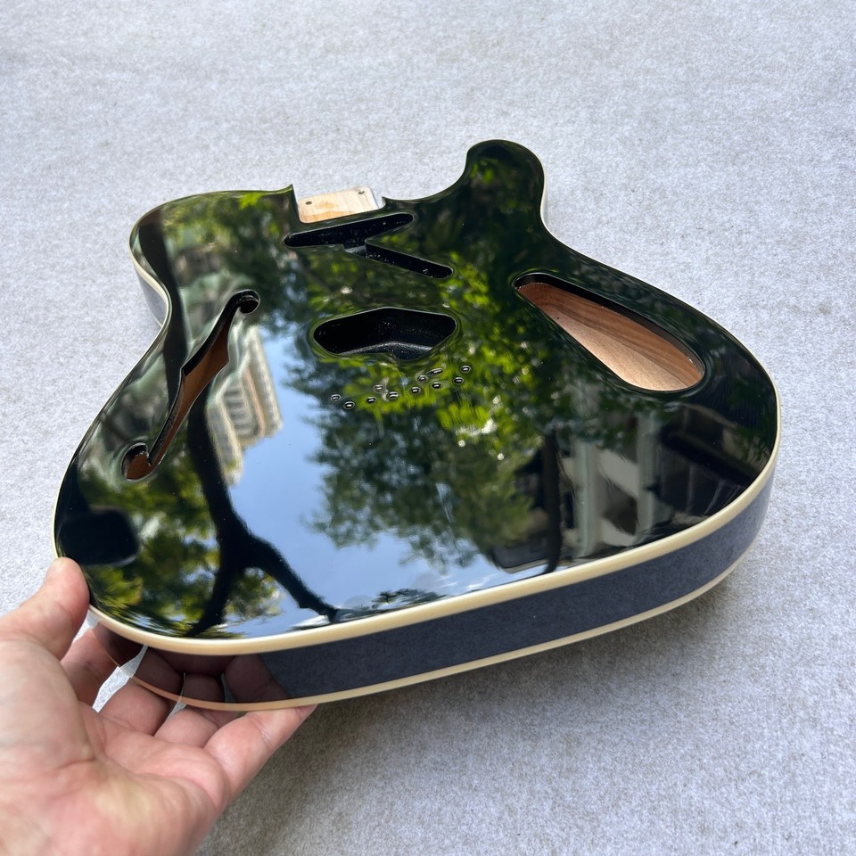 Guitar body Telecaster Thinline SS hollow black 3.53 LBS | eBay