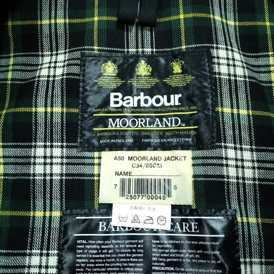 Dead-Mint 90s Barbour Moorland C34 Oil Olive Used Dead Stock | eBay ...