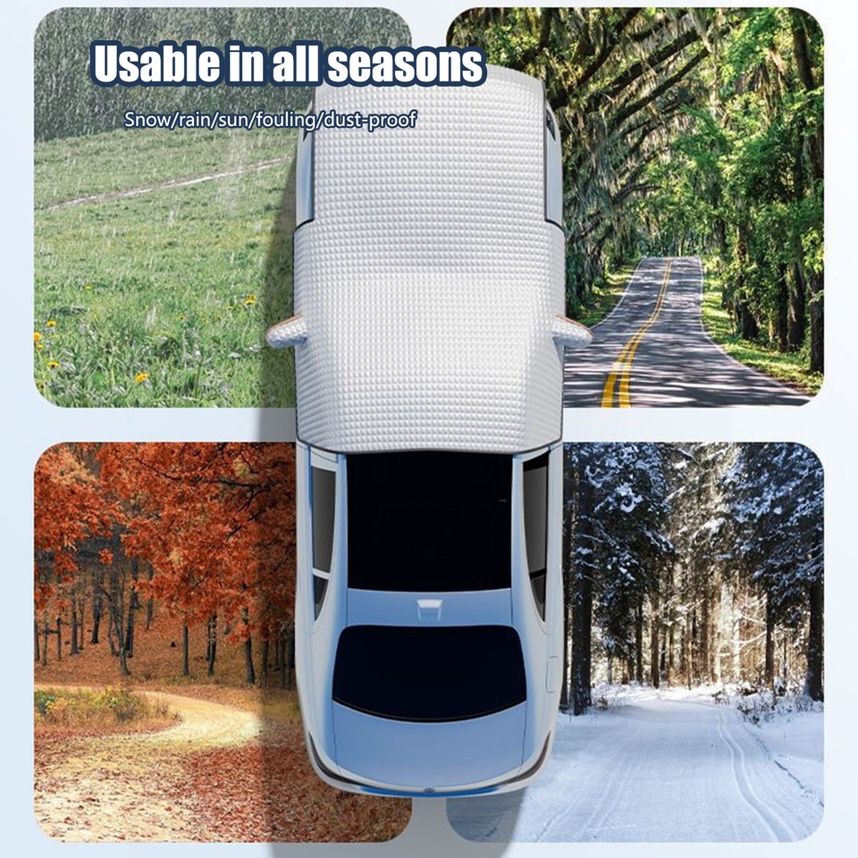 Snow Car Cover Extended Frost Guard Car Window Protector Windshield ...