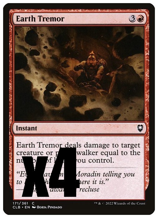 MTG | Earth Tremor (x4 Playset) | (NM) Battle for Baldur's Gate | eBay