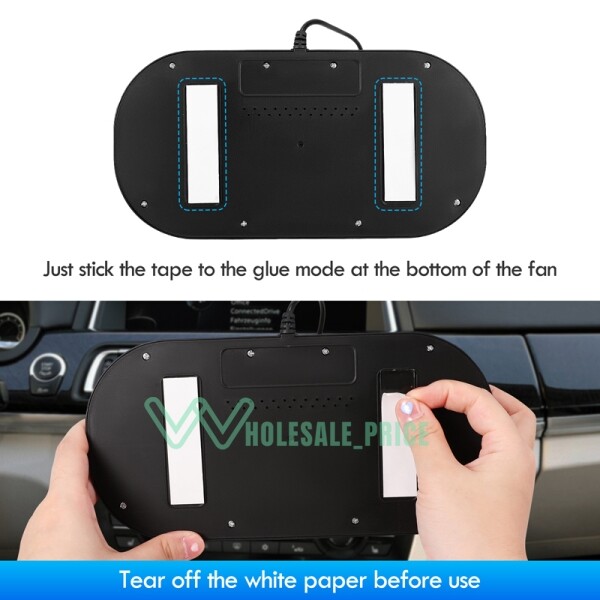 Electric Auto Car Van Cooling Fan Dashboard Air Con Cooler 1/2 Head ...