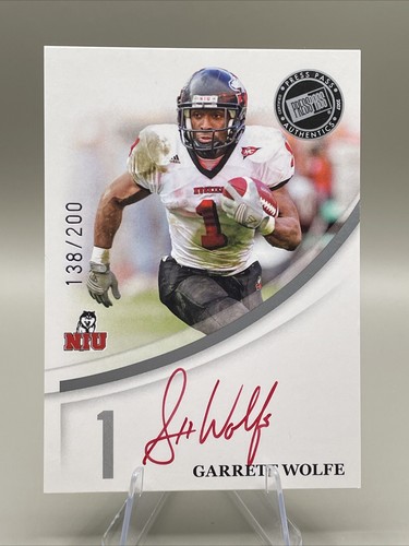 2007 Press Pass Autographs Silver Red Ink Garrett Wolfe ~ 138/200 ~ NIU | eBay