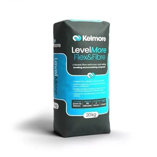Kelmore LevelMore Flex & Fibre Levelling Compound 20kg 2-50mm Indoor ...