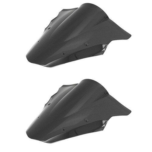 2X Black Motorcycle Windshield Windscreen for 12-16 Ninja 650 Er6F ...