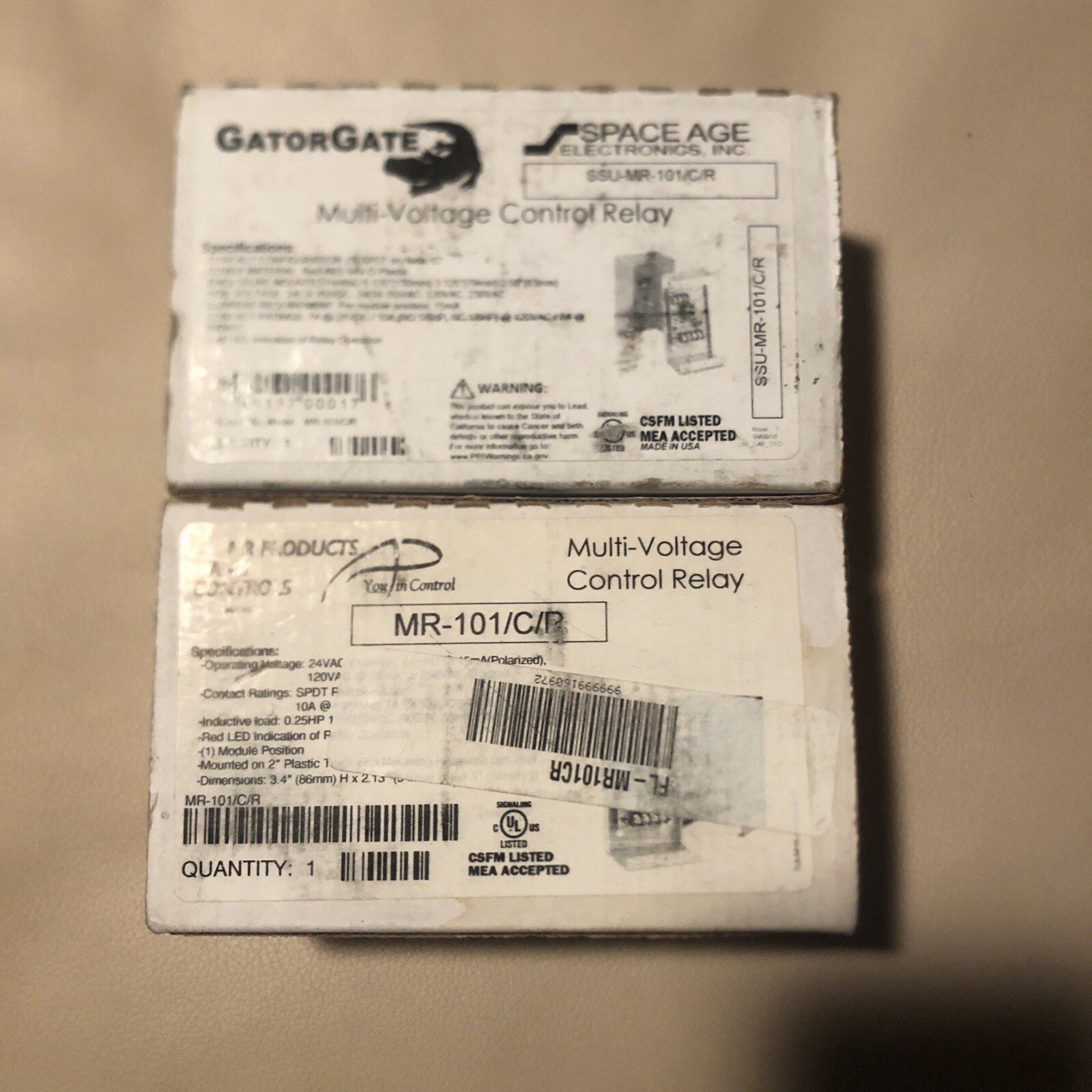 GatorGate SSU-MR-101/C/R SpaceAge Elect. *Free Shipping* Lot Of 2, 1 ...