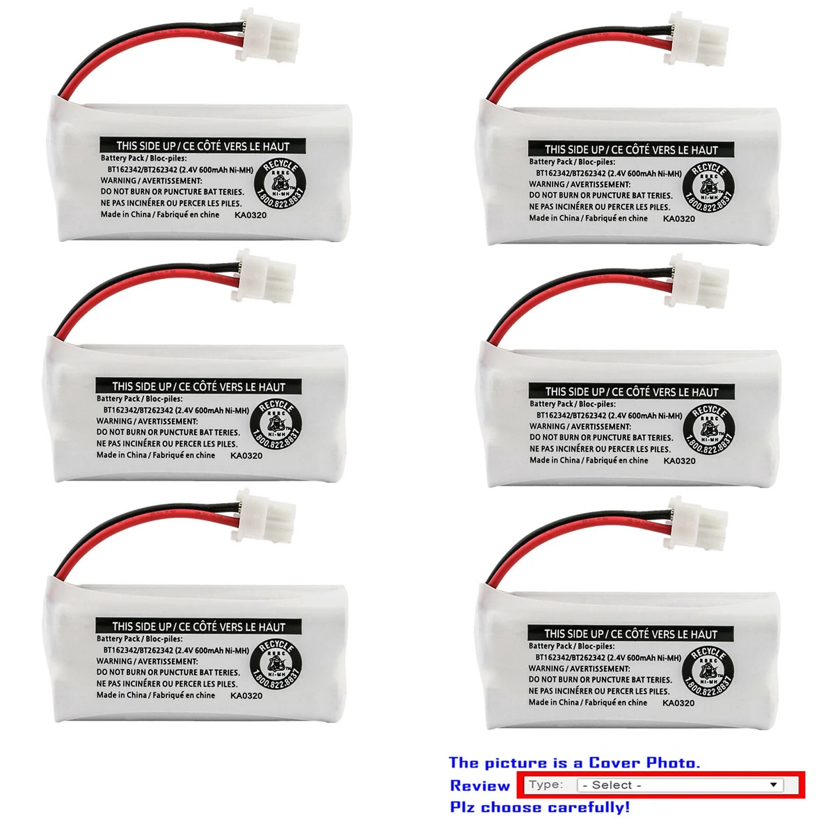 Replacement Battery BT162342 BT262342 For Vtech AT&T, 41% OFF