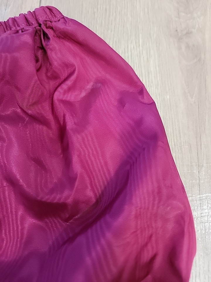 VTG'80 Unbranded Prom Formal Burgun Taffeta Dress /Puffs Sleeves /Maxi ...