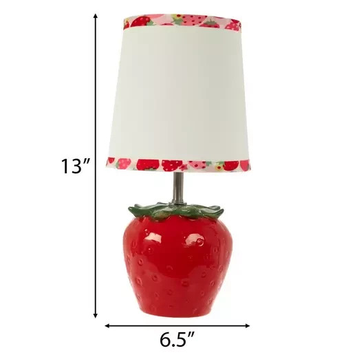 New Cottagecore Strawberry Shaped Table Electric Lamp 13 Inch Tall with ...