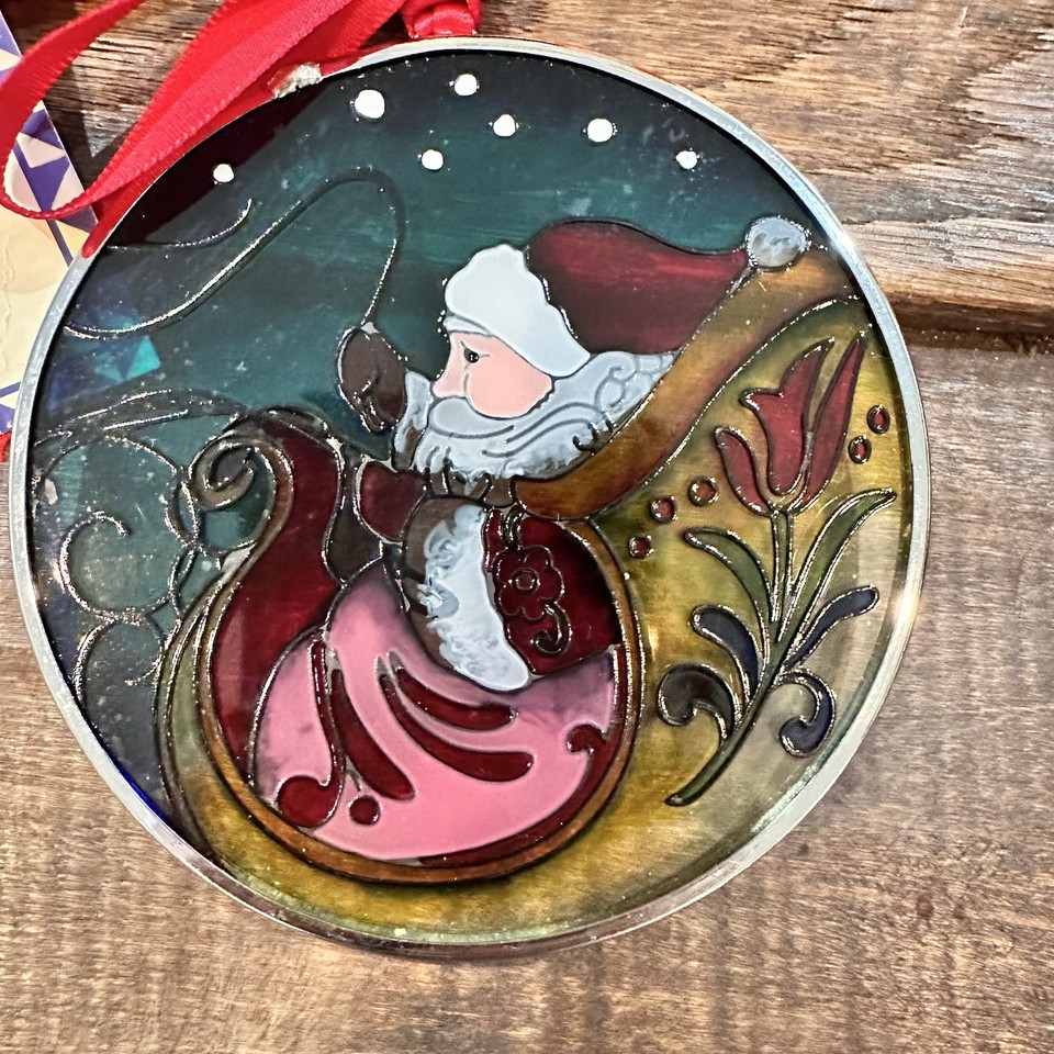 Jim Shore 2013 Santa Claus Sled Suncatcher Christmas Tree Ornament 3.5 ...