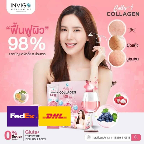 3 X COLLY J Collagen Whitening Nourish Skin Reduce Acne Scars Bone Hair ...