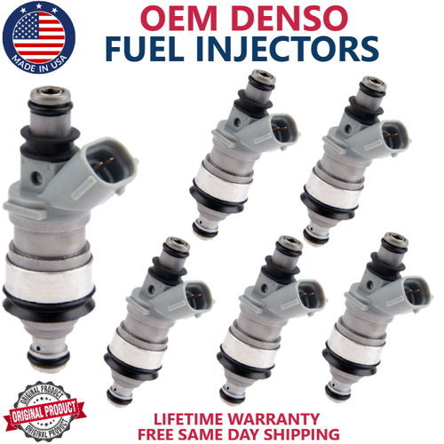 x6 OEM DENSO 23250-62030 Fuel Injectors For 1992-1998 Toyota Lexus 3.0L ...