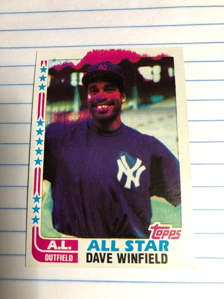 Error Card Dave Winfield All Star #553 Topps 1982 Baseball Card E R R O ...