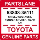 53808-35111 Toyota OEM Genuine SHIELD SUB-ASSY, FENDER SPLASH, REAR LH ...
