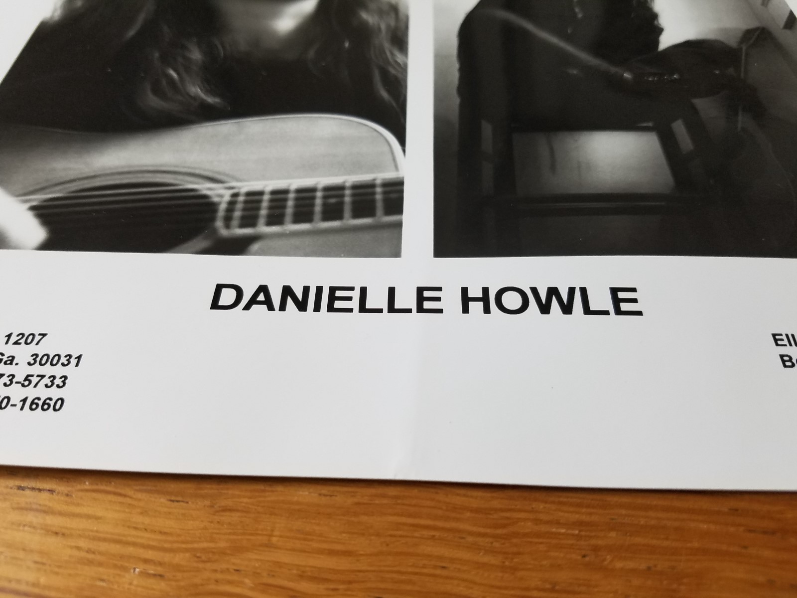 DANIELLE HOWE 8x10 BLACK & WHITE Press Photo 90's FEMALE SINGER ...
