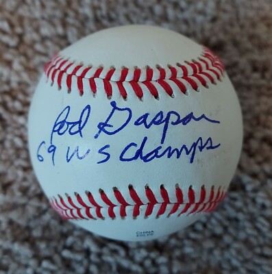 Rod Gaspar Autographed Signed Baseball - 1969 NY Mets World Champion ...