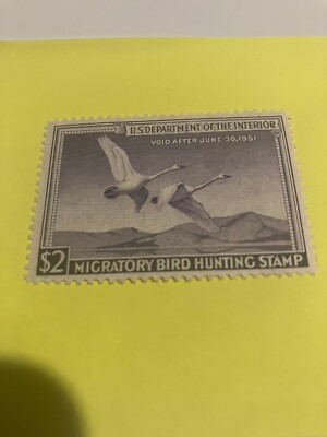 RW17 Trumpeter Swans Federal Duck Stamp MNH see comment section gum ...