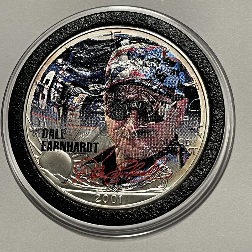 2001 Dale Earnhardt NASCAR American Eagle Coin 1 Troy Oz .999 Fine ...