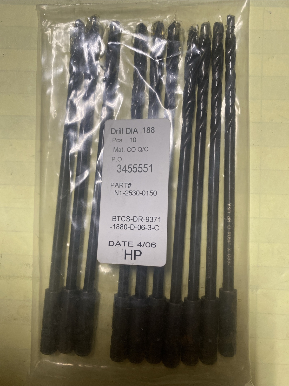 Boeing Style Drill Bits 3/16” Quick Chuck (10 Per Bag) | eBay