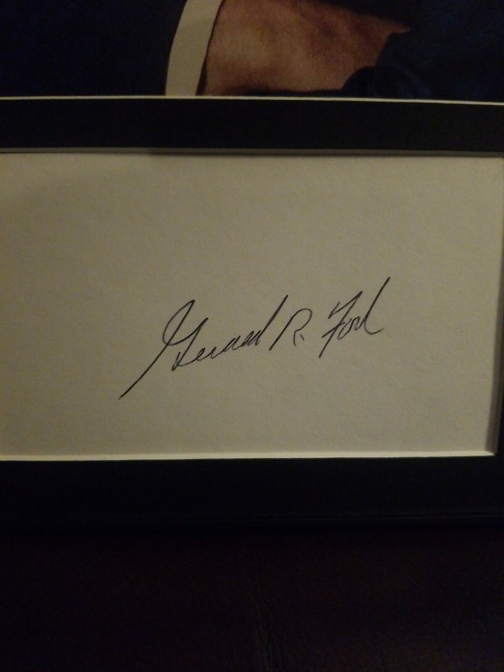 President Gerald Ford Autographed Signed Framed Matted Picture Photo ...