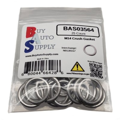 25x M14 Crush Washer Oil Drain Plug Gasket Fit Volkswagen Audi N0138157 ...