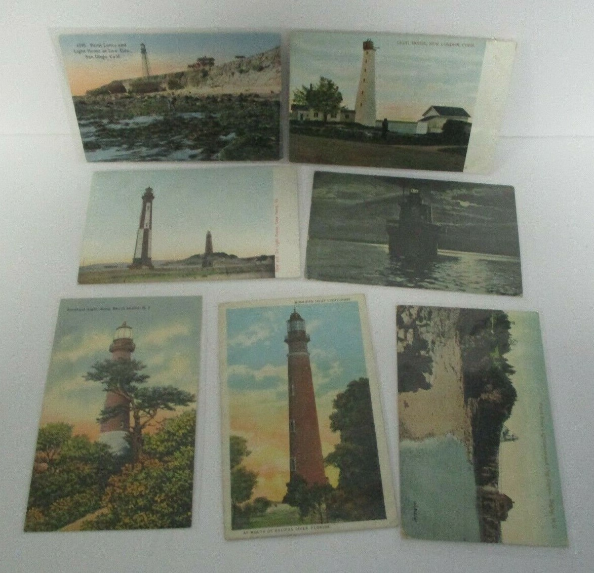 Lot of 7 Vintage LIGHTHOUSE Postcards circa 1901-1930 | eBay