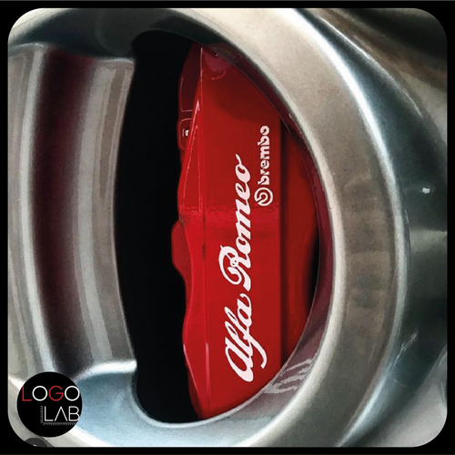 KIT 2 ADESIVI ALFA ROMEO BREMBO pinze freno anteriori Giulietta Mito ...