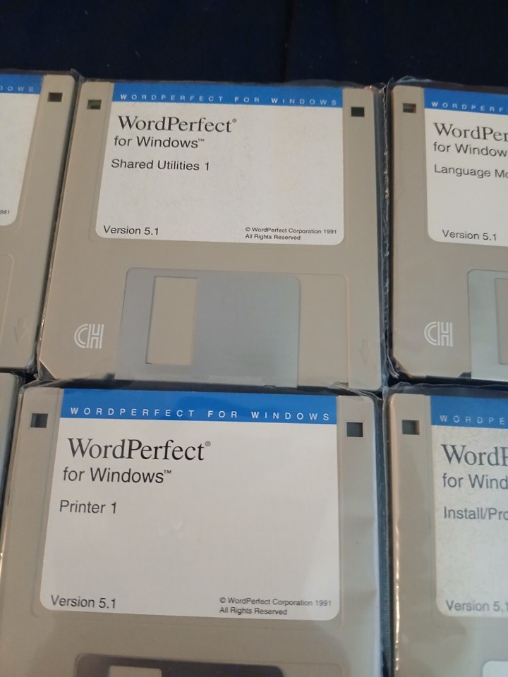 WordPerfect 5.1 For Windows 6 Disk Set | eBay