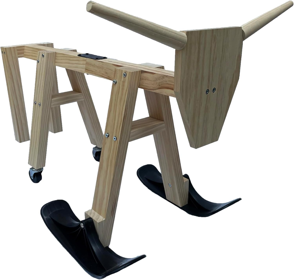 Sliding Wooden Steer Calf Roping Dummy Head Cattle Wood Frame for ...