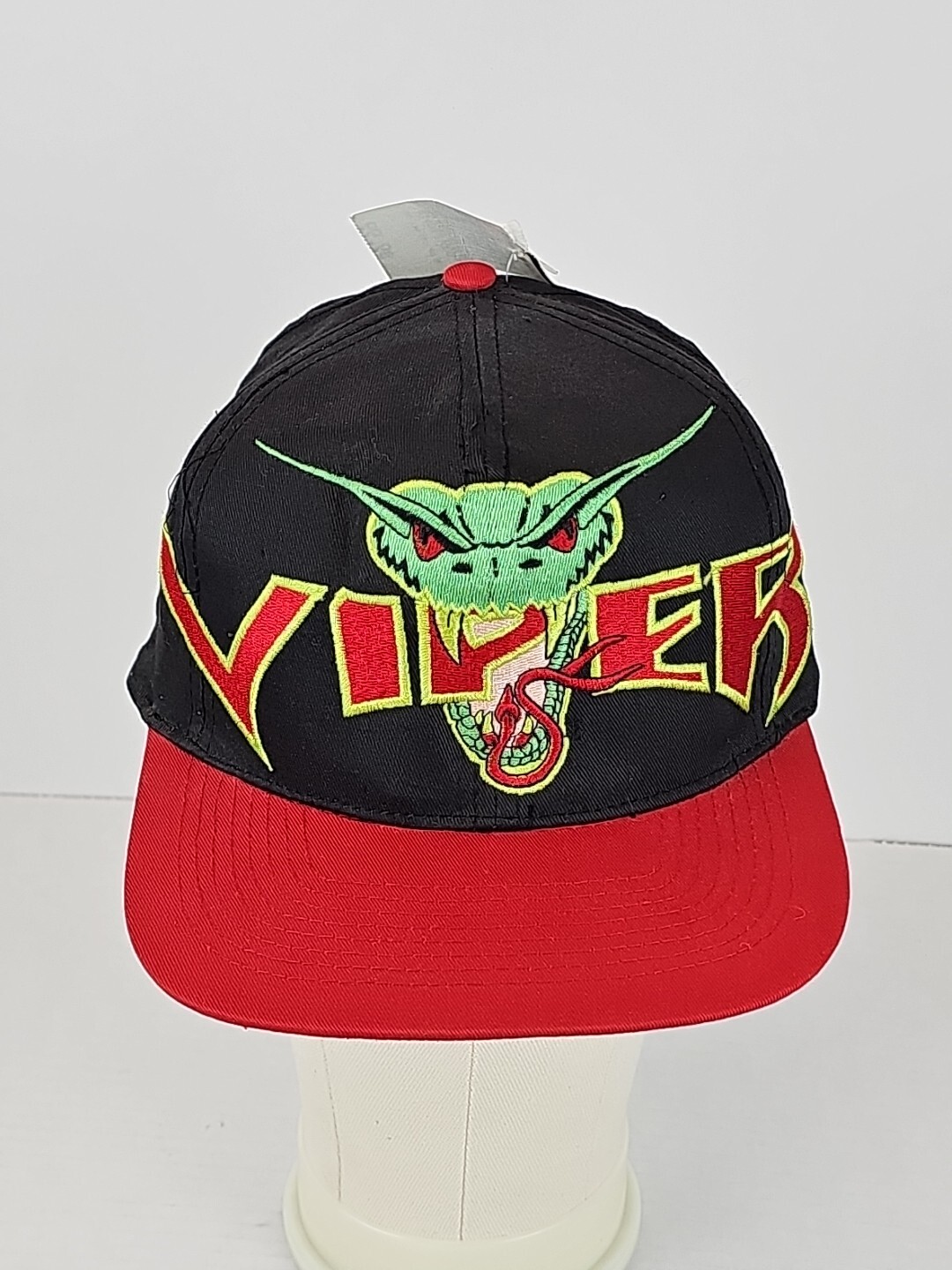Vintage 1996 Six Flags “Viper” Hat Cap Adjustable Bla… - Gem