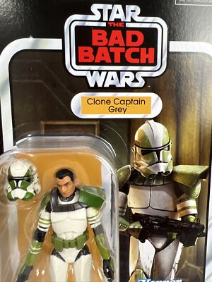 🔥STAR WARS TVC The Vntage Collection CLONE CAPTAIN Grey VC209 UNPUNCHED ...