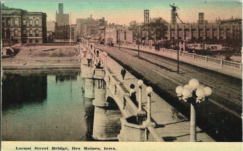 EARLY 1900'S. LOCUST STREET BRIDGE. DES MOINES, IOWA POSTCARD t5 | eBay