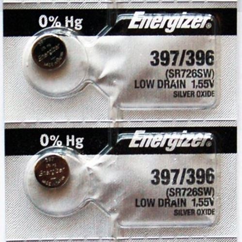 2PC Energizer 397 396 SR726SW SR726W Silver Oxide Coin Cell Battery | eBay