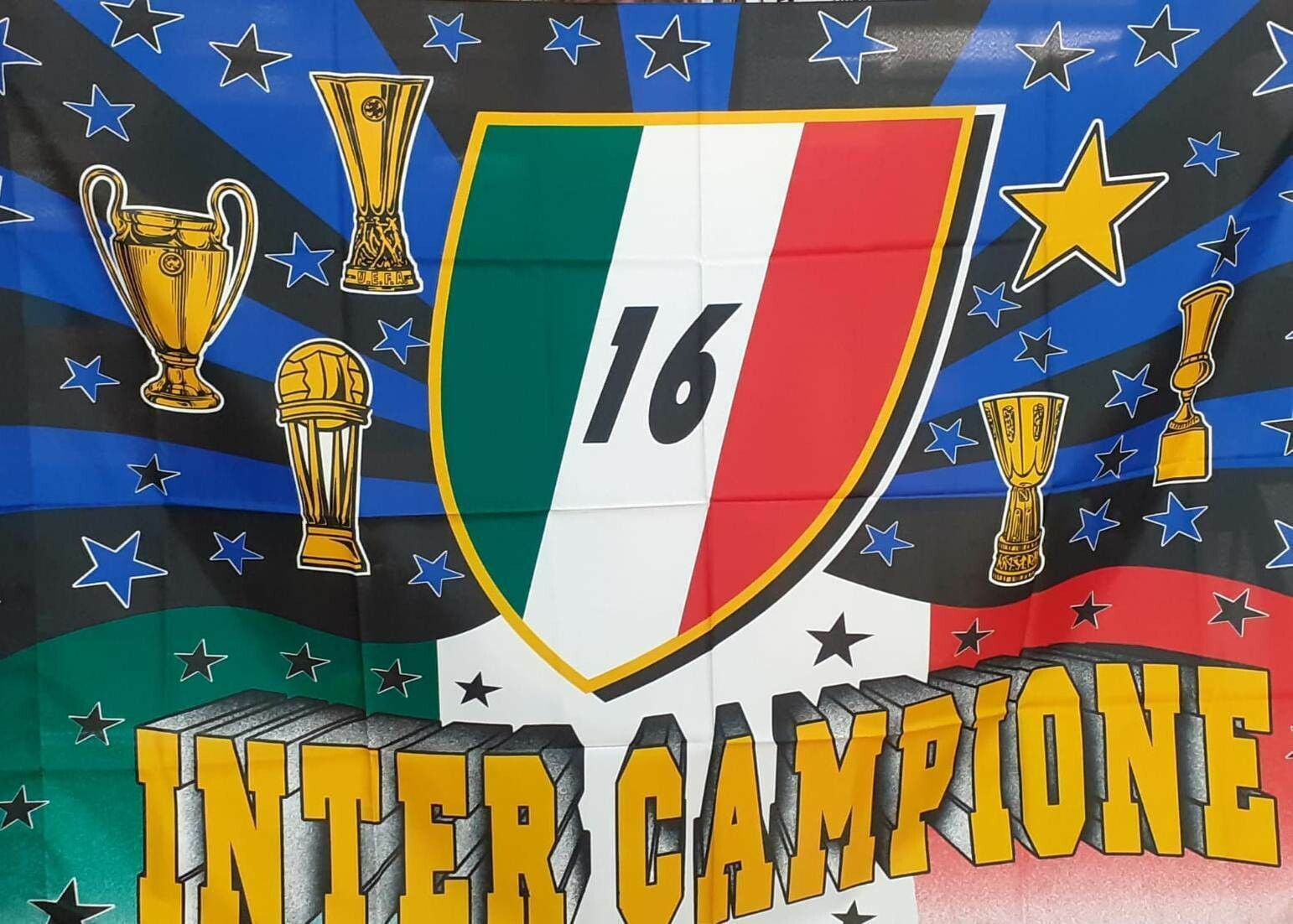 Flag Fc Inter 16Th Scudetto 2007/08 2008 Ultras Gift Interista Fan | eBay