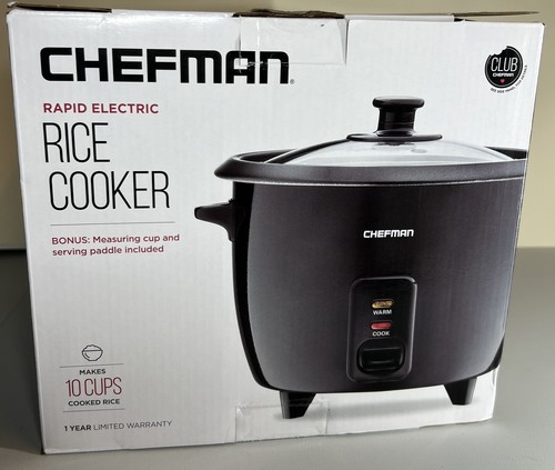 New CHEFMAN 10 Cup Rice Cooker Warmer Steamer - New In Box (RJ34-10C-M ...