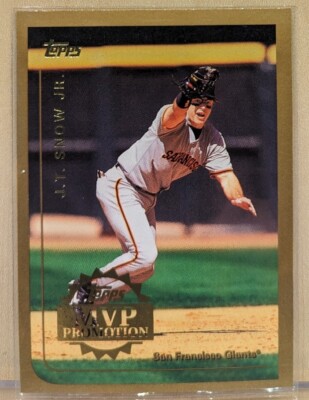 1999 Topps MVP PROMOTION JT Snow Giants INCREDIBLY RARE UNREDEEMED ...