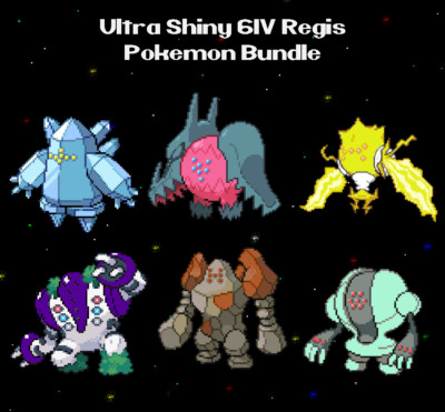 All 6 Shiny 6IV Regis Pokemon for Sword & Shield Holding Master Balls ...