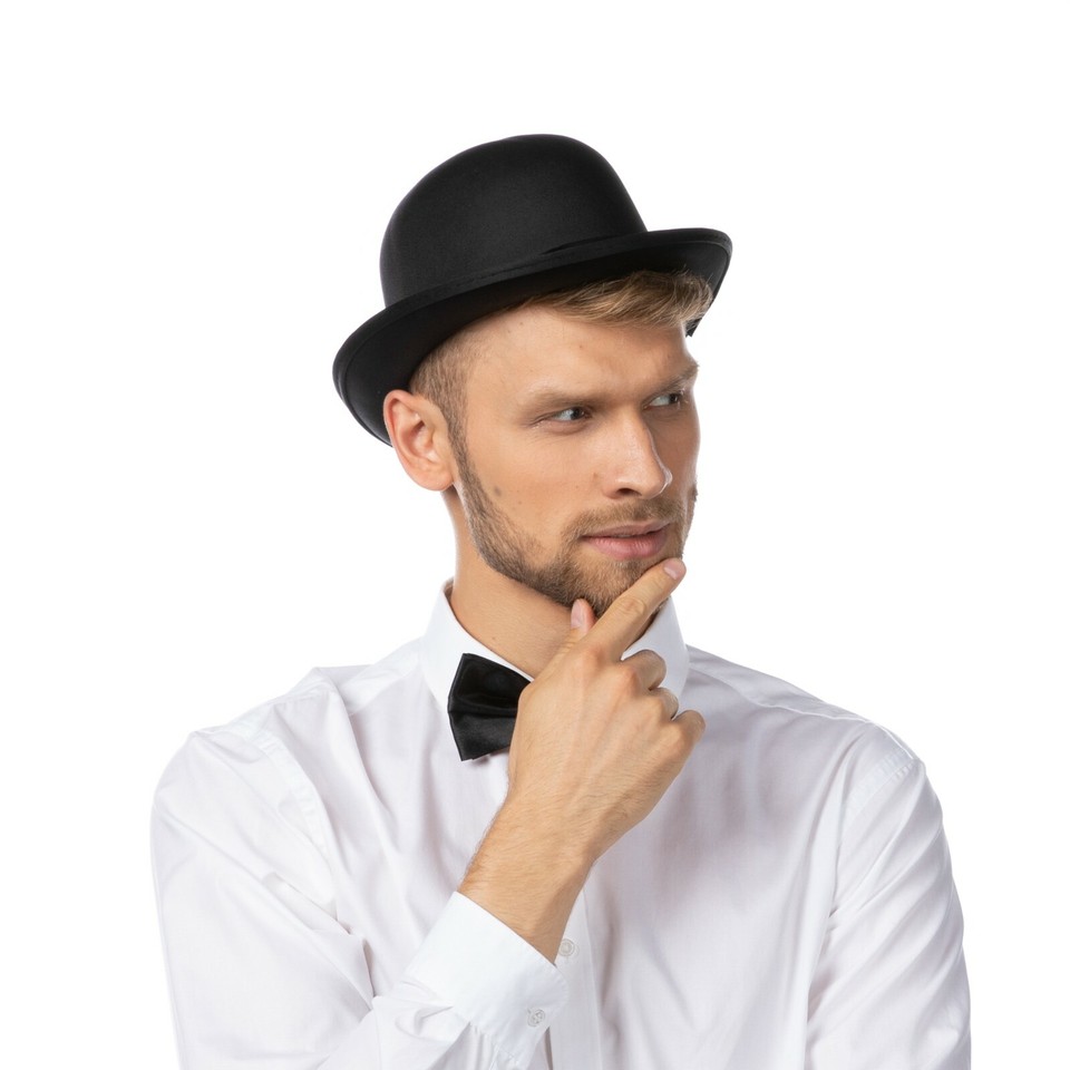 FANCY DRESS HATS COWBOY PIRATE POLICE GANGSTER TOP HAT BOWLER ...