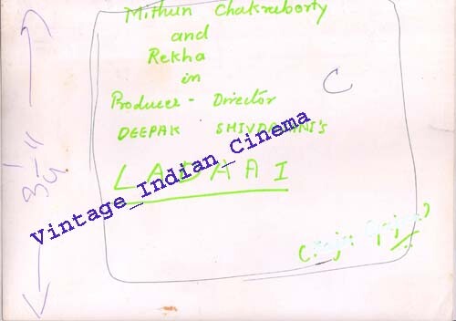 Ladaai 1989 Rekha Mithun Chakraborty Photo Original Rare Bollywood | eBay