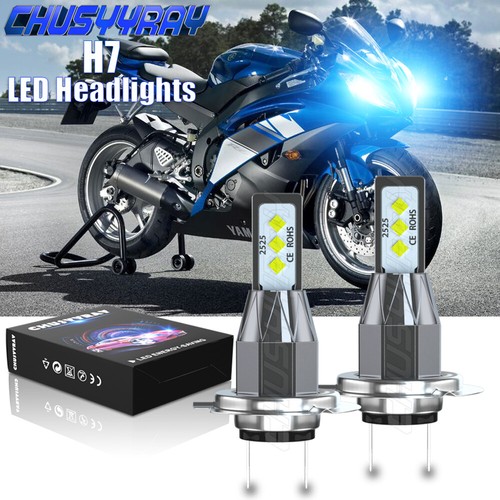 High Power HID LED Headlight H7 Bulbs for Yamaha YZF-R6 R6S 2003-2016 ...