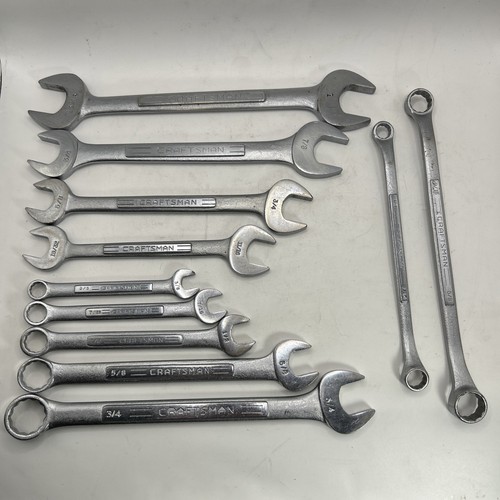 Vtg Craftsman 11pcs Double Box Offset Open & Combo Set =V= 3/8-1” | eBay