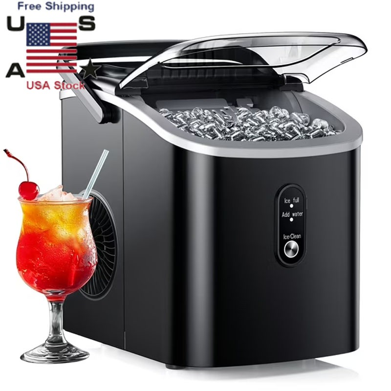 Countertop Self Cleaning Ice Maker Portable 26 Lbs/24H Bullet Ice ...