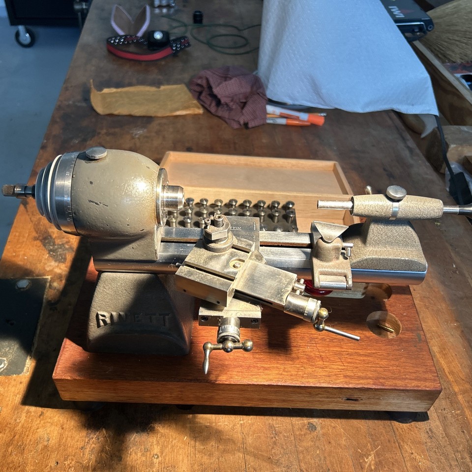 Rivett 1R-R1 Ball Bearing Watchmakers Lathe With Levin Cross Slide ...