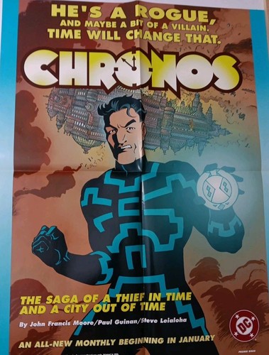 Chronos Vintage Comic Poster 1997 Promo DC Comics 17x22 Time thief ...