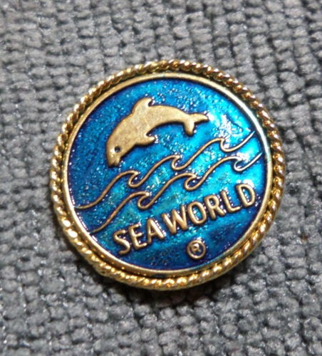 Vintage Antique Metal Picture Button DOLFIN @ SEAWORLD | eBay