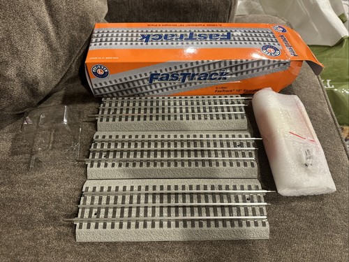 Lionel FasTrack 10" Straight Train Tracks 6-12032 O Gauge 3-Pack Open ...