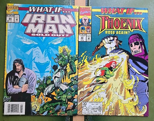 VTG Lot of 2 Issues Marvel Comics What If... Iron Man / Phoenix Comic ...