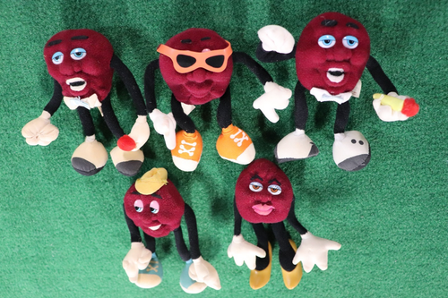5) VTG California Raisins 5” Plush Poseable Bendable Figures 1980s Hat ...