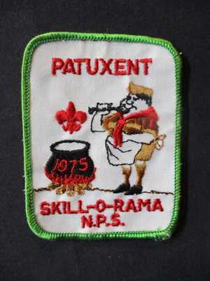 Vintage Boy Scouts 3" x 4" Patuxent Skill-O-Rama N.P.S. 1975 Logo Patch ...