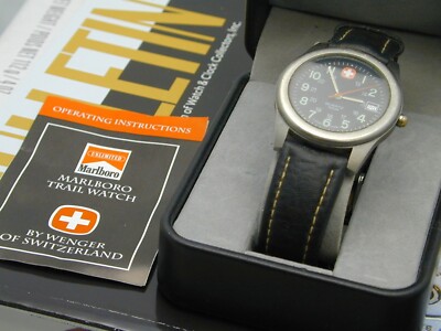 Swiss Army Wenger Vintage 1996 SAK Unlimited Marlboro black Leather Men ...